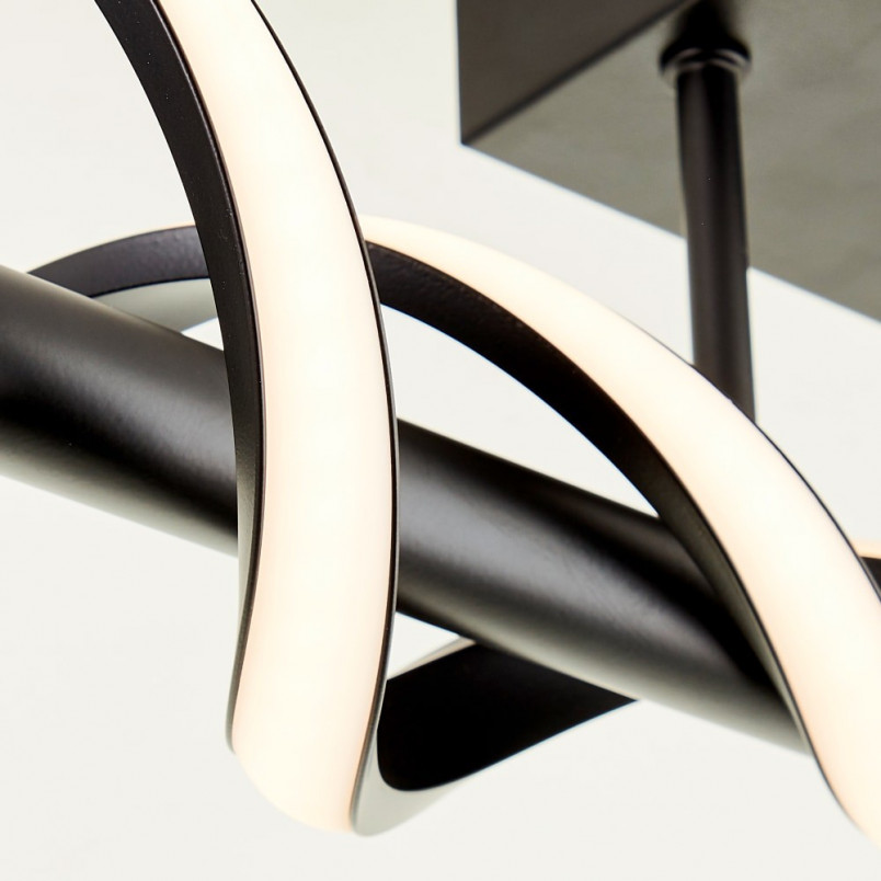 Lampa sufitowa nowoczesna Amalie LED 80cm czarna Brilliant