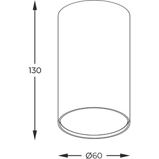 Lampa spot drewniana tuba Oak 6cm H13cm Zumaline
