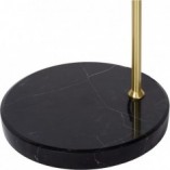 Lampa podłogowa szklana kula Julius Szkło Dymione/Czarny Marmur Lucide