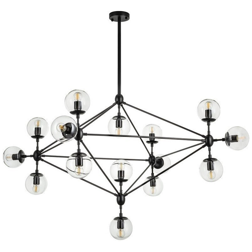 Stylizowa Lampa designerska szklane kule Astrifero XV przezroczysto ...